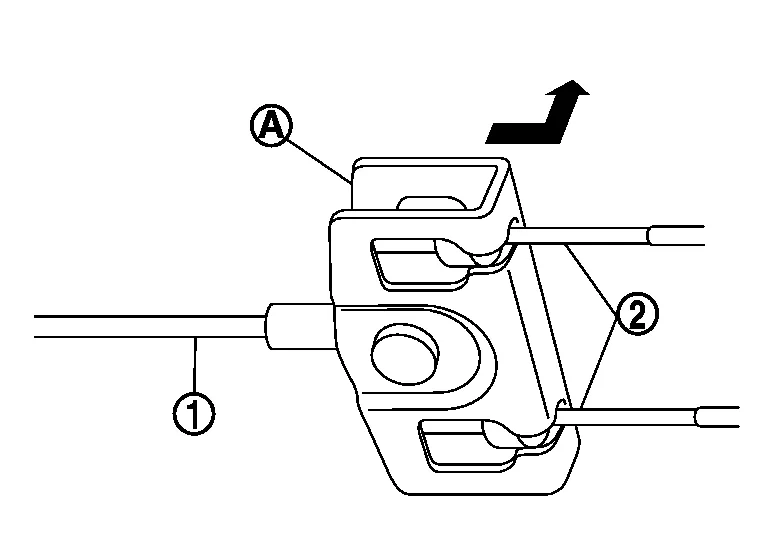 Nissan Murano - Parking Brake Front Cable - Parking Brake System ...